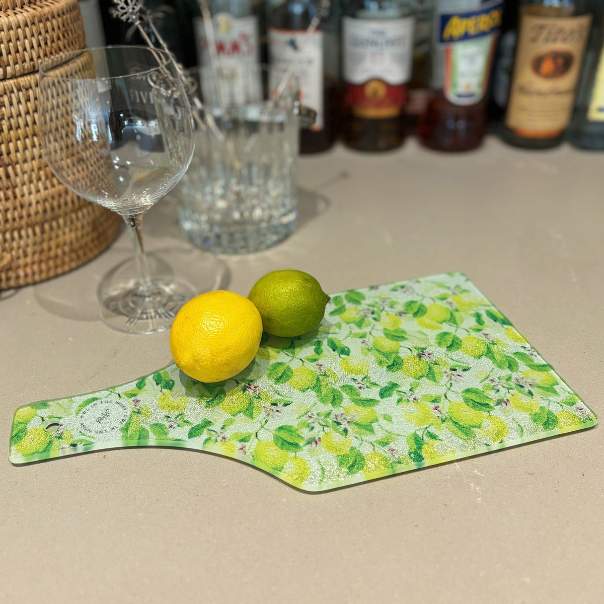 Glass Cutting Board | Lemon Mantis – Owl in the moss